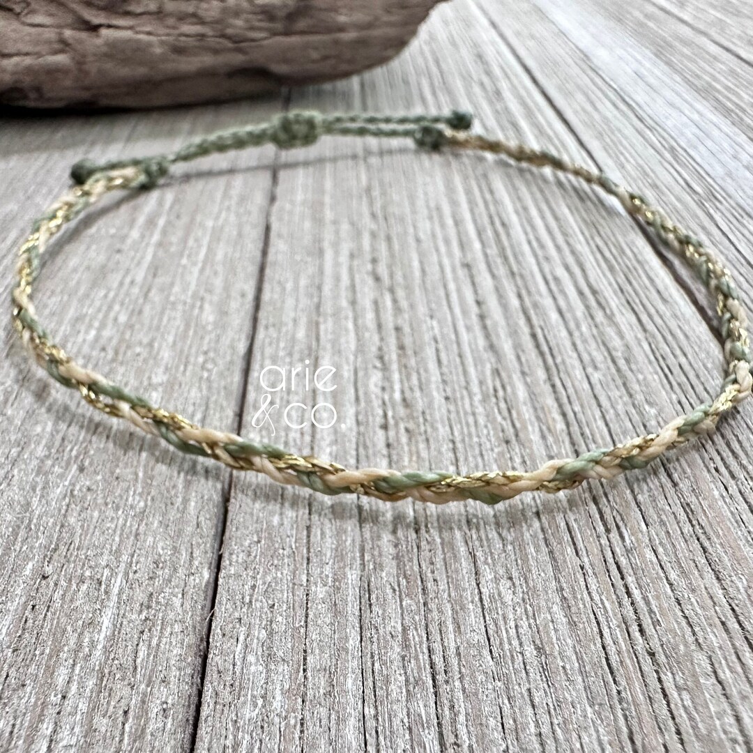 Waterproof Braided Anklet or Bracelets, Waterproof Adjustable Bracelet ...