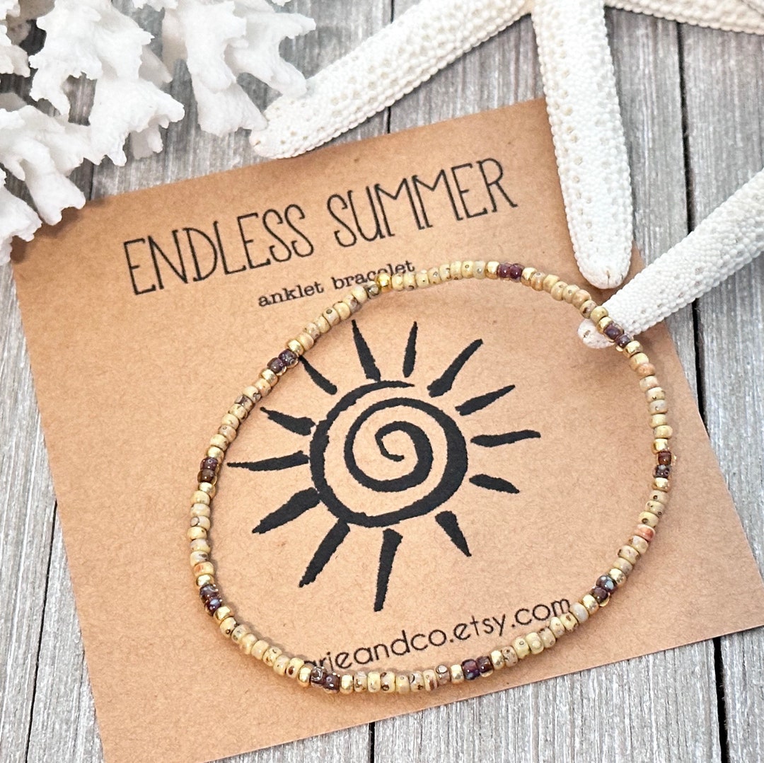Dainty Multi Beads Anklet Bracelet, Minimalist and Dainty Anklet ...