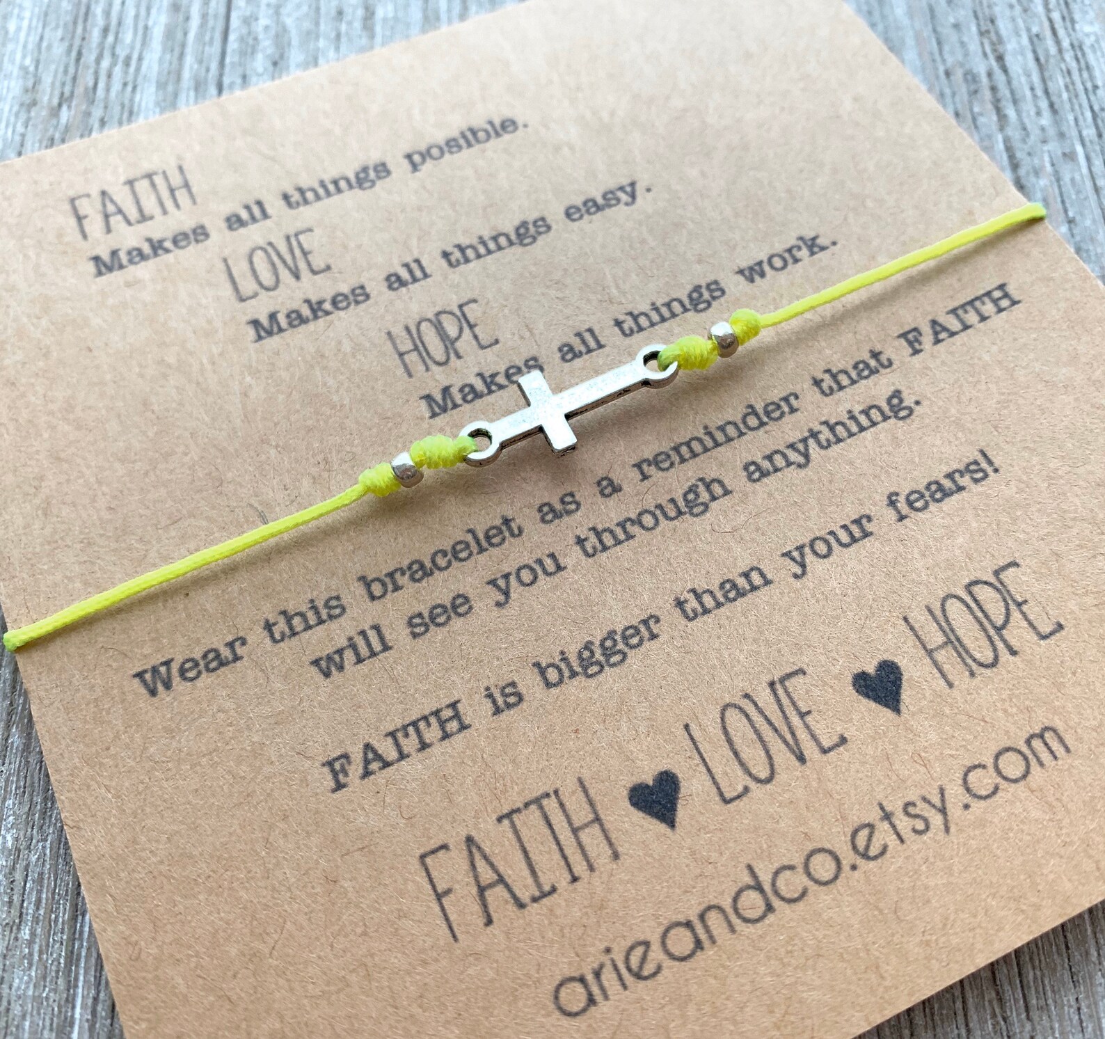 Faith Love Hope Cross Friendship Bracelet Cross Friendship - Etsy