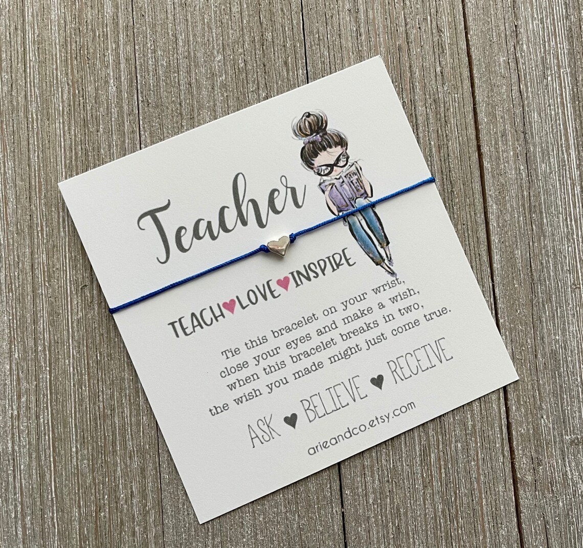 Teacher Wish Bracelet Teacher Appreciation Gift Special | Etsy