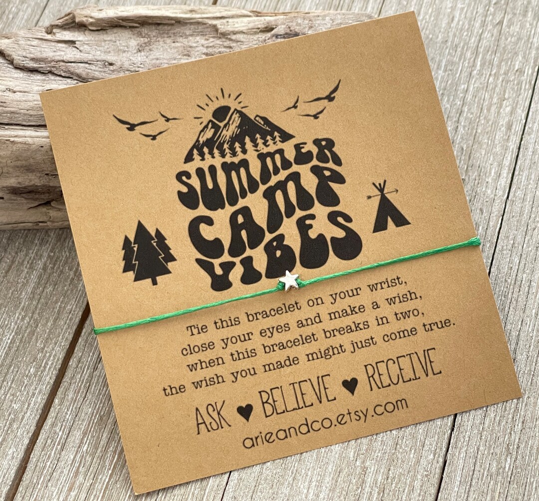Summer Camp Vibes Wish Bracelet, Adventure Wish Bracelet, Wish Bracelet ...
