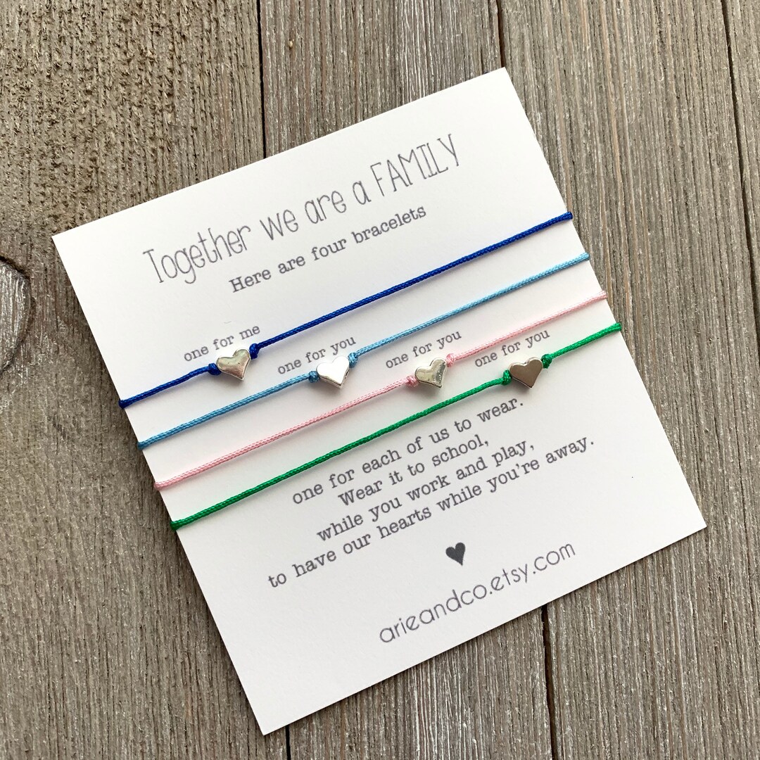 Together We Are A Family Bracelets, Back to School Bracelet, Birthday ...