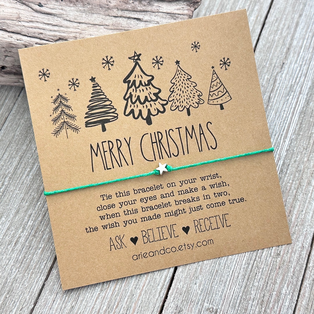 Merry Christmas Wish Bracelet, Christmas Wish Bracelet, Christmas Card ...