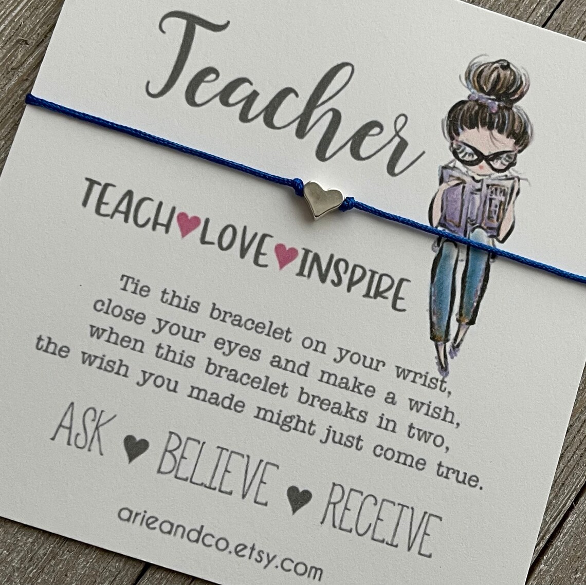 Teacher Wish Bracelet Teacher Appreciation Gift Special | Etsy