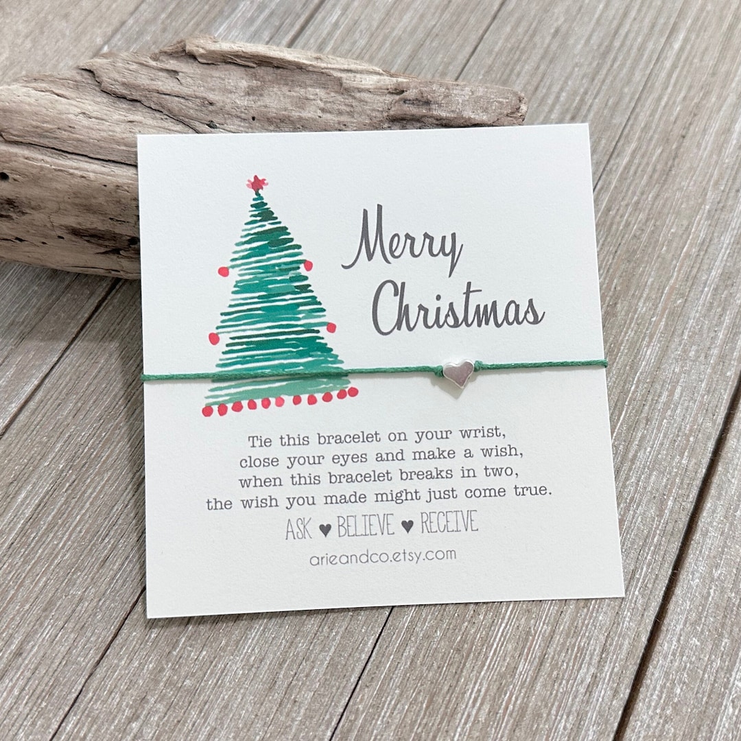 Christmas Wish Bracelet, Christmas Card, Best Friend Bracelet ...