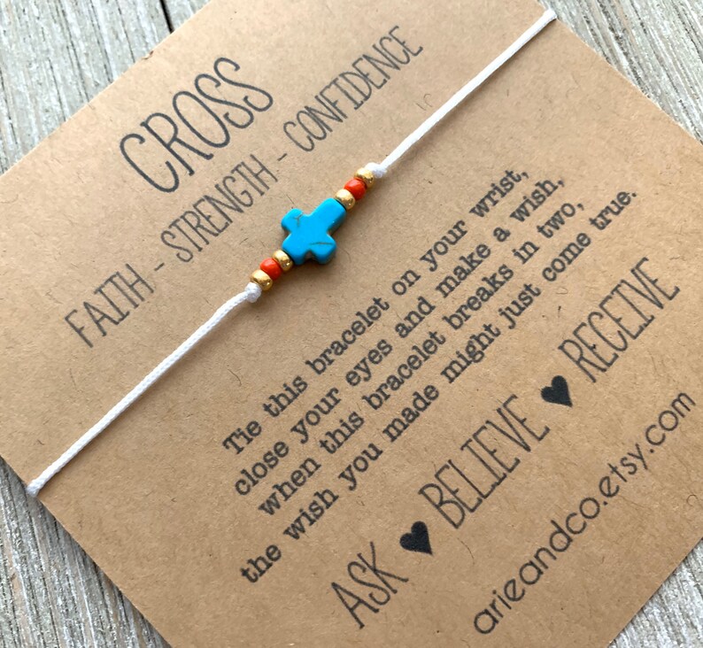 Cross Wish Bracelet Cross Friendship Bracelet Best Friend | Etsy