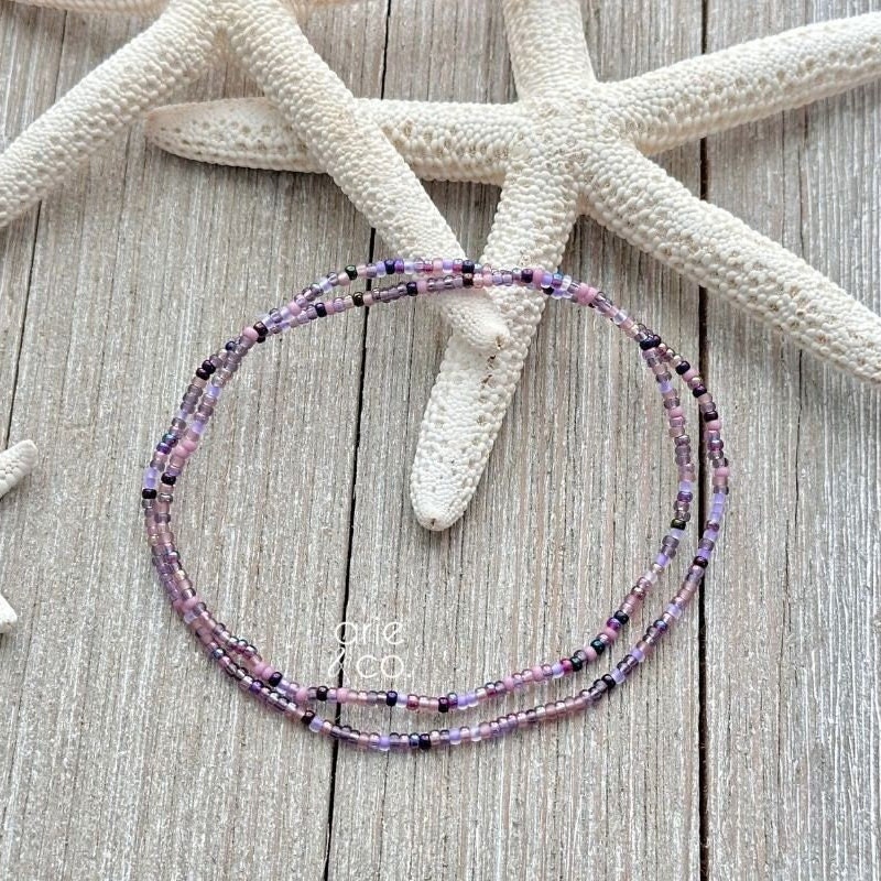 Purple Stretchy Anklets - Etsy