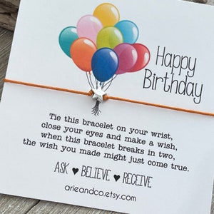 Happy Birthday Wish Bracelet, Friendship Bracelet, Best Friend Bracelet ...