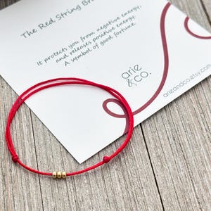 Gold Red String Bracelet, Red String Bracelet, Red String Protection ...