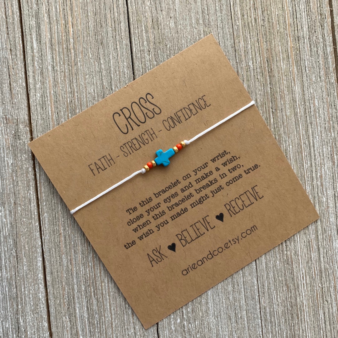 Cross Wish Bracelet, Cross Friendship Bracelet, Best Friend Wish ...