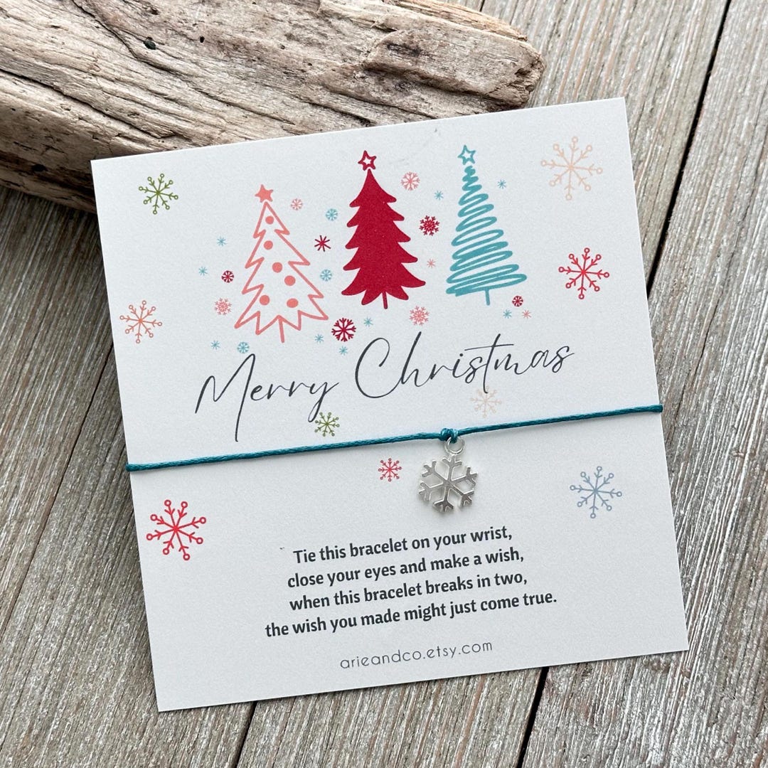 Merry Christmas Wish Bracelet, Christmas Gift, Christmas Bracelet ...