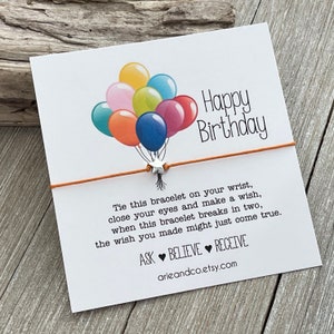 Happy Birthday Wish Bracelet, Friendship Bracelet, Best Friend Bracelet ...