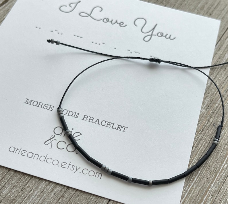 I Love You Morse Code Bracelet Custom Morse Code Bracelet | Etsy