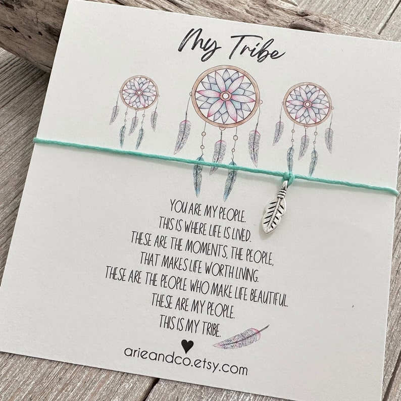 My Tribe Wish Bracelet, Tribe Gift, Best Friend Bracelet, Friend Gift ...