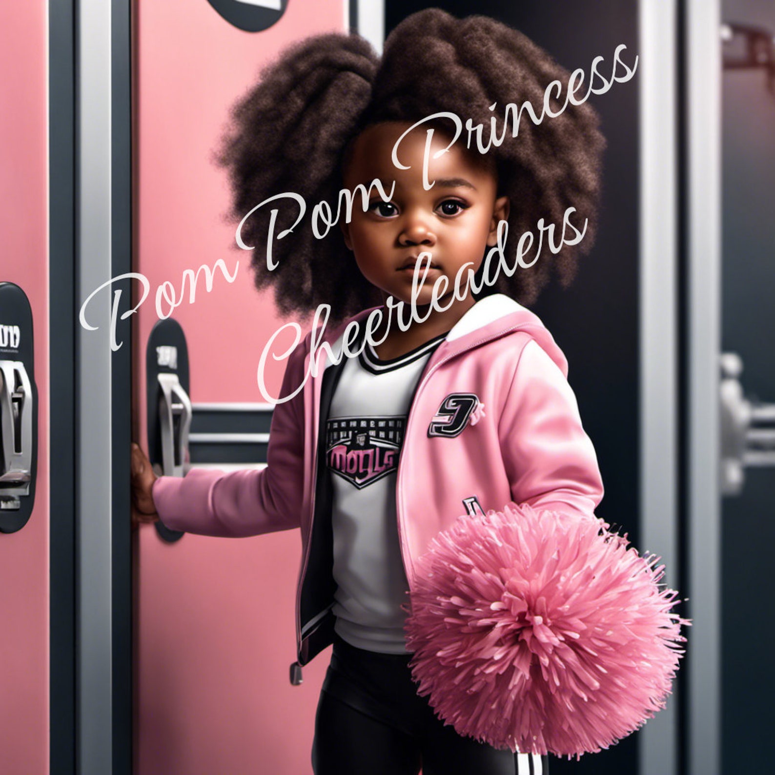 Pom Pom Princess Cheerleaders | 9 PNG Image Bundle, African American ...