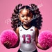 Pom Pom Princess Cheerleaders | 9 PNG Image Bundle, African American ...