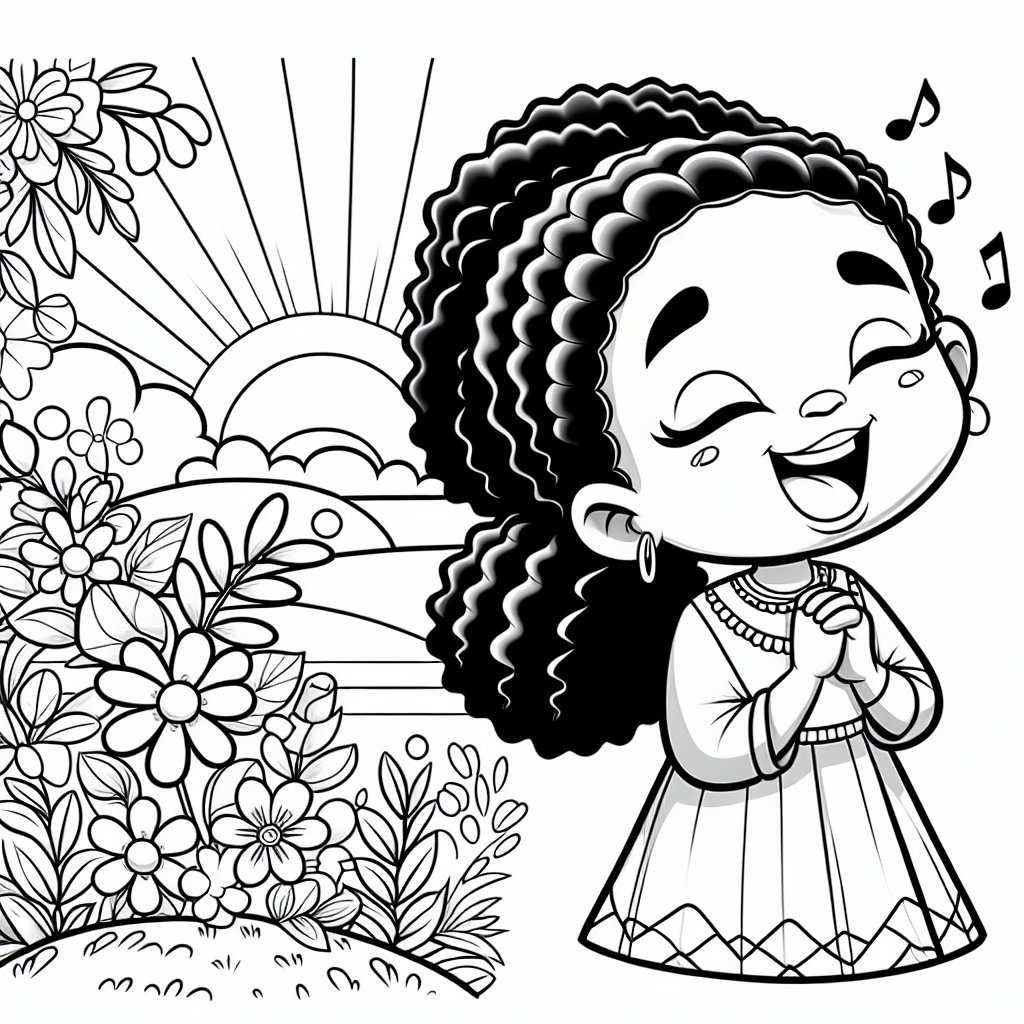 Girl Praying Coloring Page - Etsy