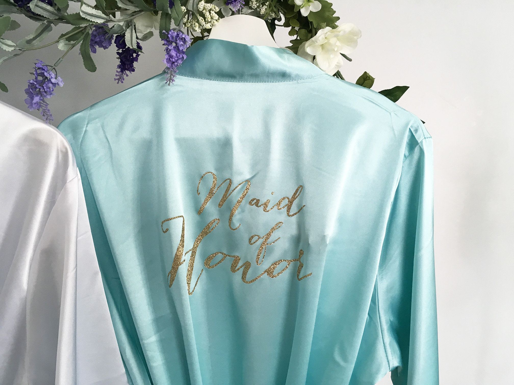 Bridesmaid Robes Maid of Honor Robe Set of 3 Turquoise - Etsy Canada