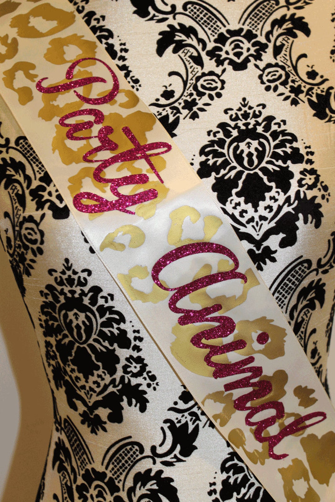 Bachelorette Sash, Birthday Party Sash, Party Sash, Animal Print Sash ...