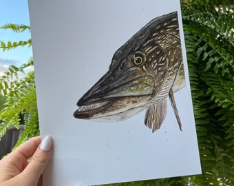 Northern Pike Art - Etsy