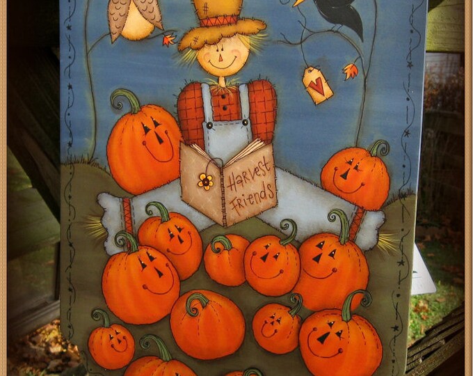 E PATTERN - Fall Friends! A Friendly Scarecrow and Owl on a Beautiful ...