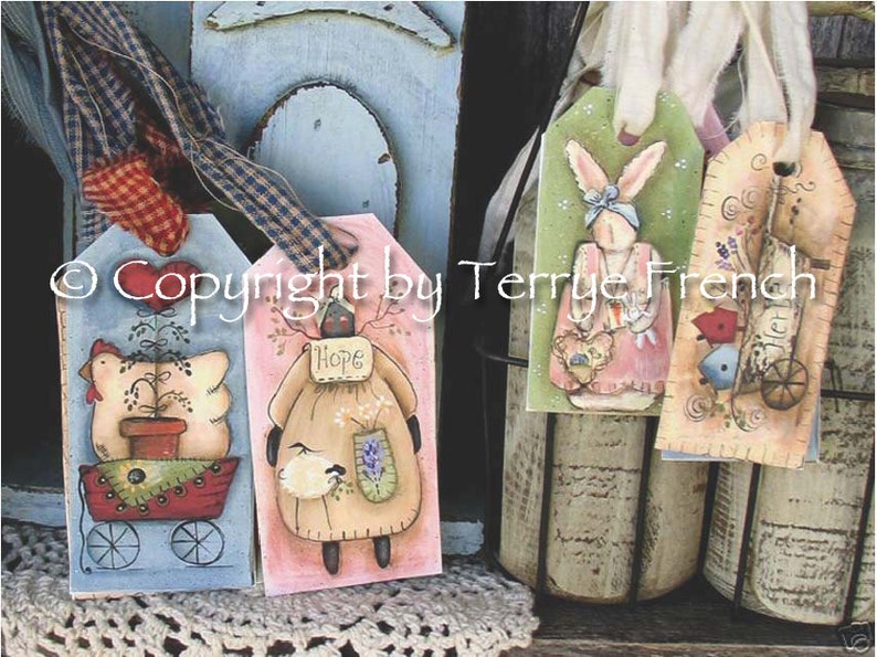 Spring Hang Tags - Email Pattern Packet By, Terrye French - Etsy
