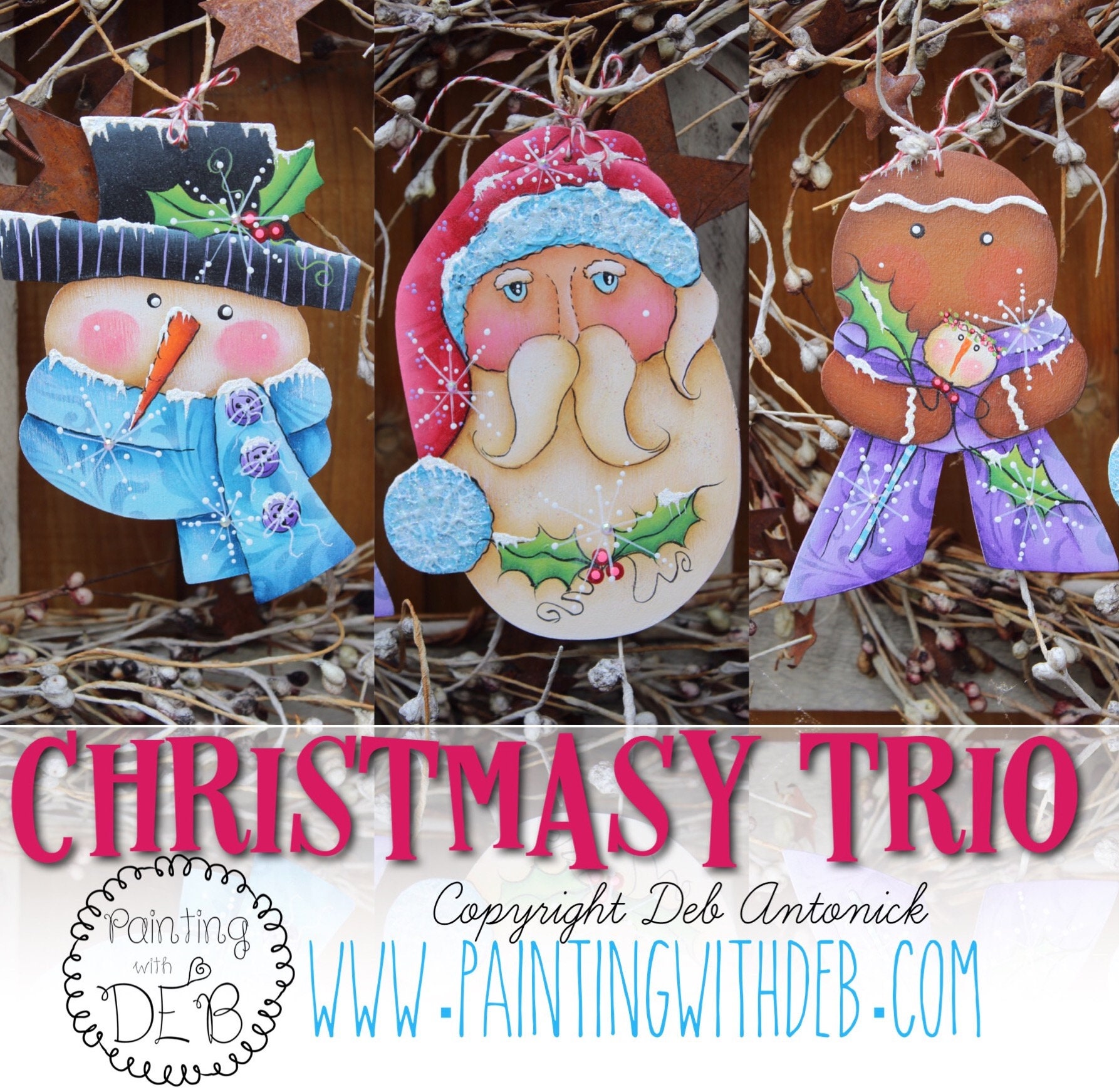 Christmasy Trio by Deb Antonick, Digital Pattern Packet (previously ...