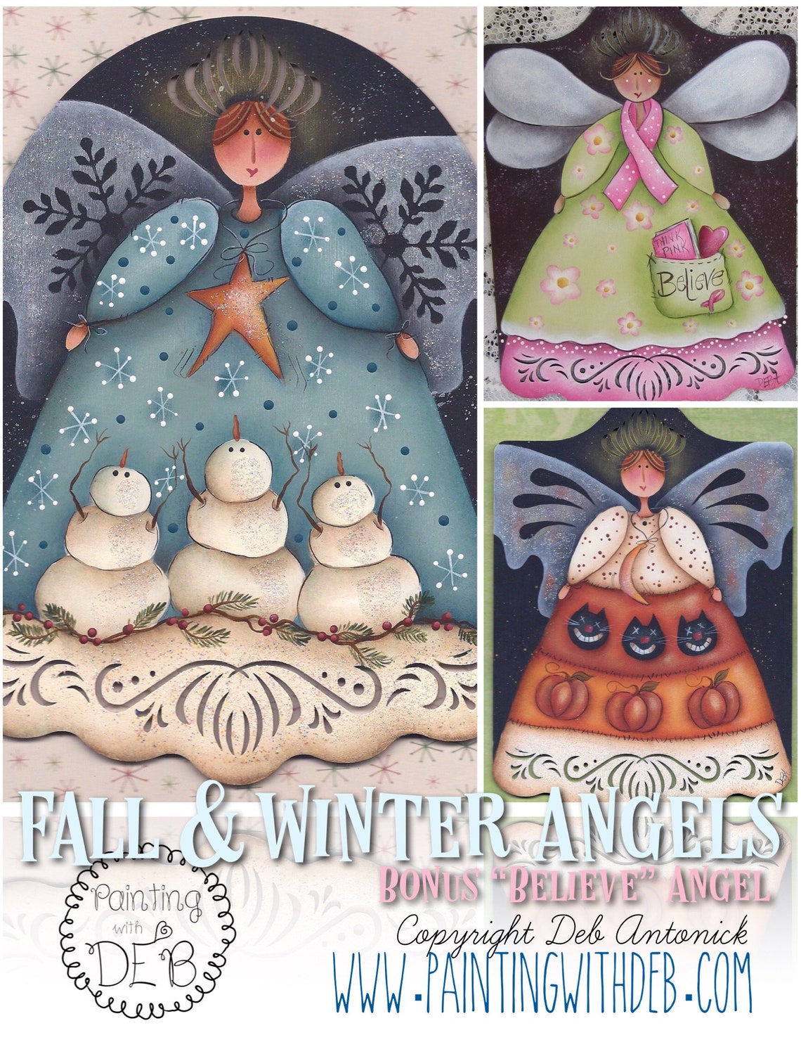 Fall and Winter Angels by Deb Antonick, Digital Pattern Packet - Etsy