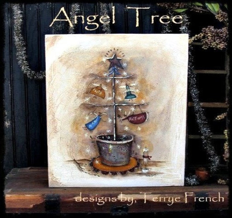 Angel Tree - Painted by Terrye French, E-pattern - Etsy