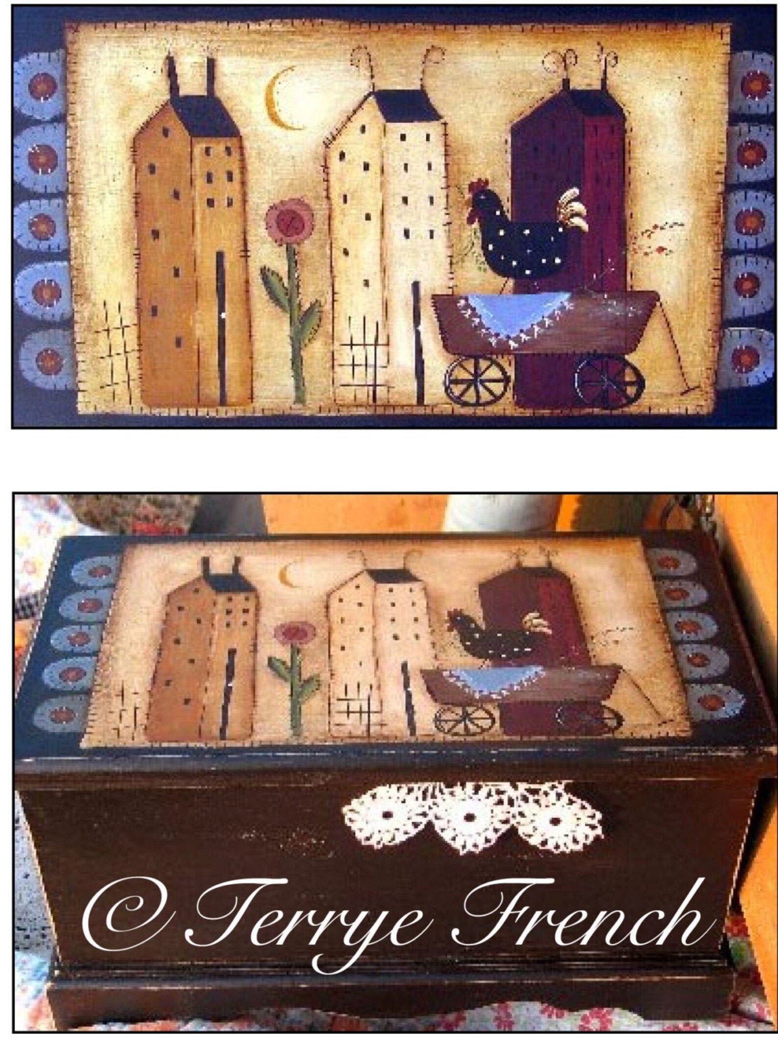 Folk Black Chest by Terrye French Email Pattern Packet - Etsy