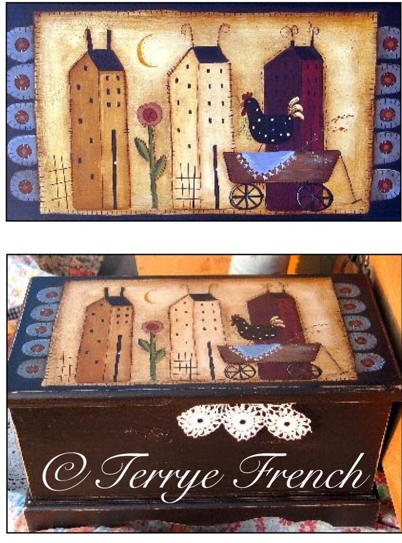 Folk Black Chest by Terrye French Email Pattern Packet - Etsy