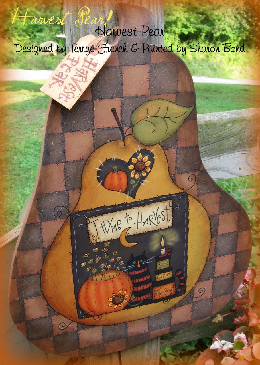 Harvest Pear - Painted by Sharon Bond, Painting With Friends E Pattern ...