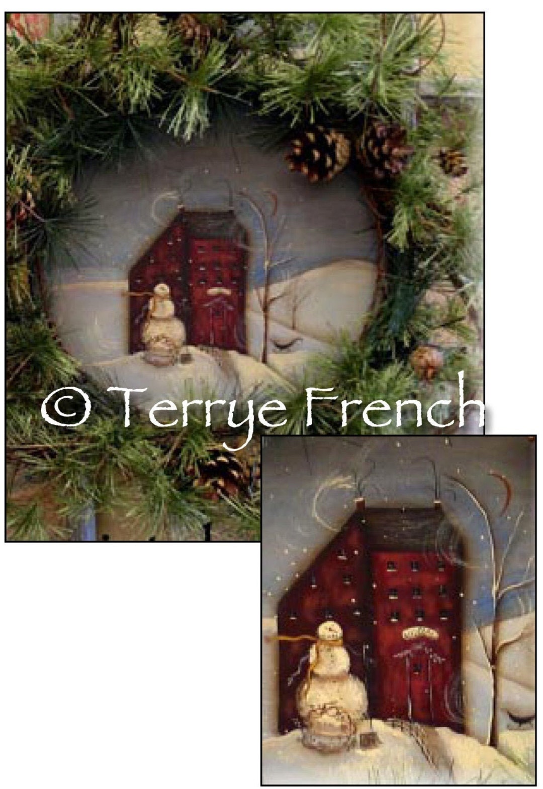 Wintry Welcome Wreath, Email Pattern Packet, Terrye French - Etsy