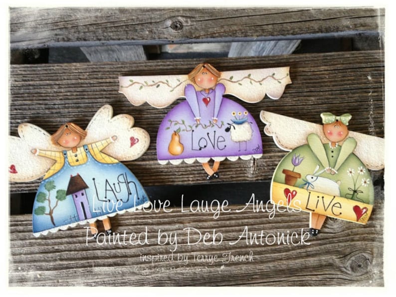 Live Love Laugh Angels by Deb Antonick, Email Pattern Packet - Etsy