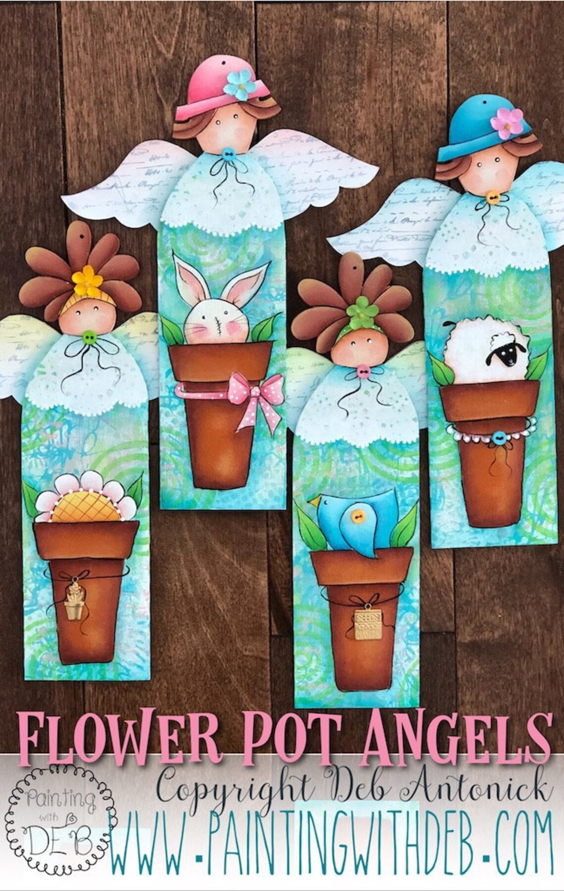 Flower Pot Angels by Deb Antonick Email Pattern Packet - Etsy