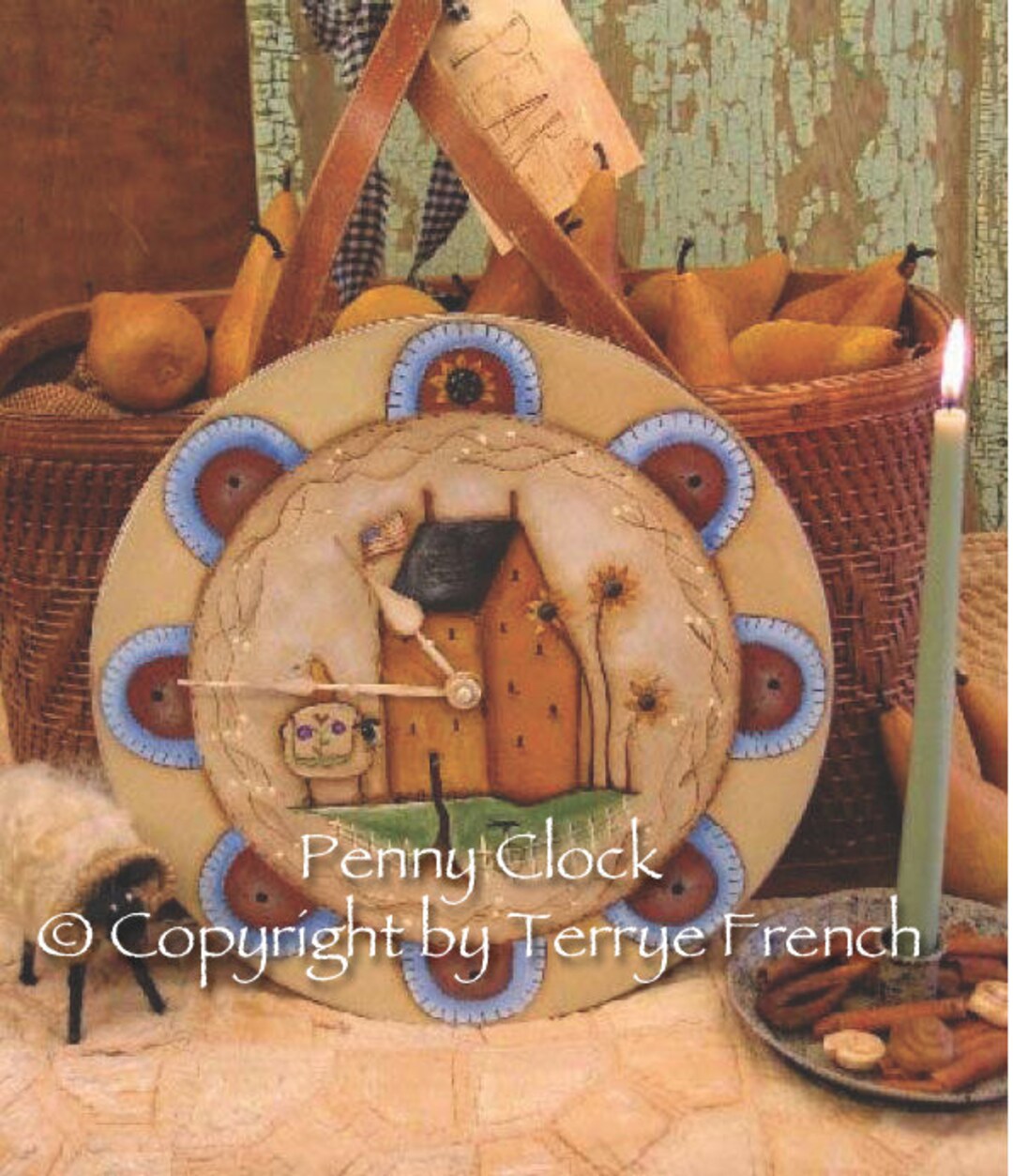 Penny Clock - Painted by Terrye French, E-pattern - Etsy
