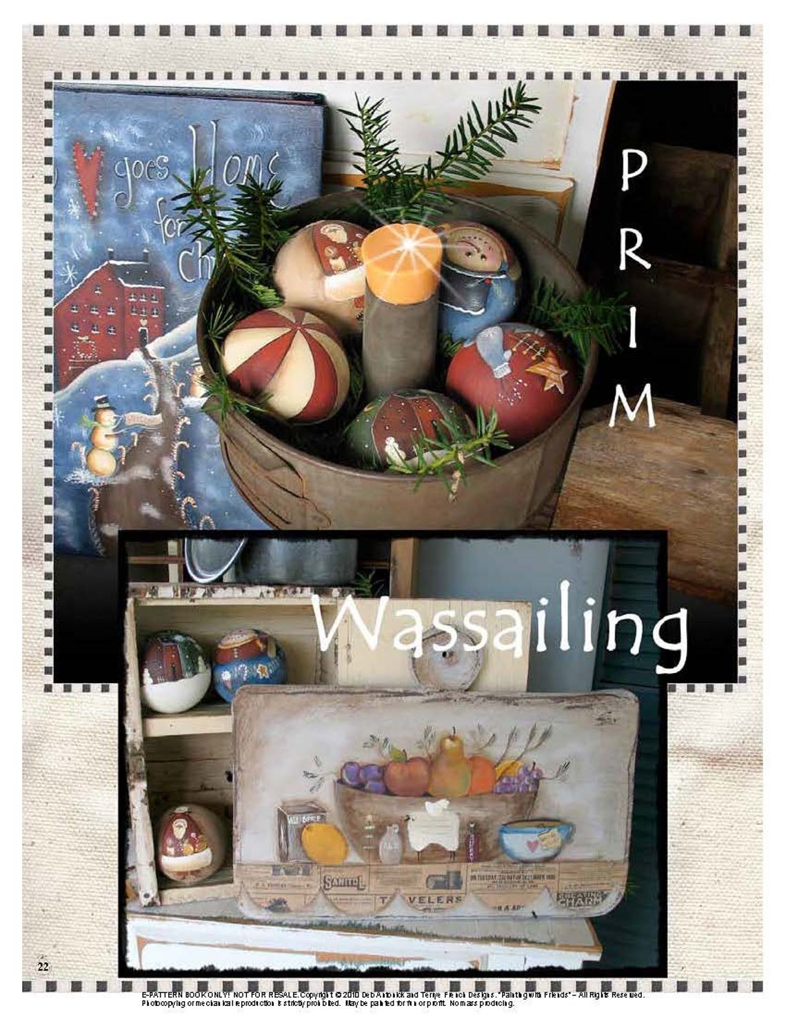 Holiday Painted Pear Basket E-book PDF by Terrye French (out of Print ...