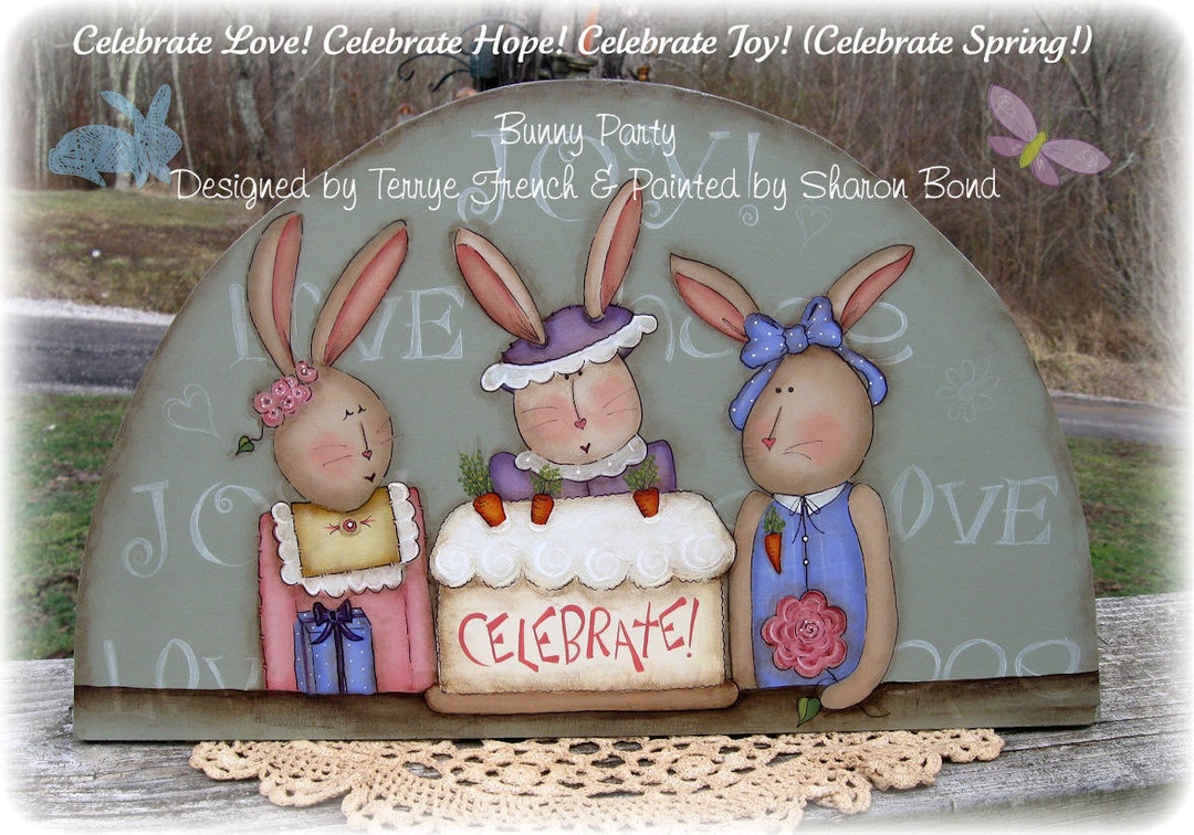 Bunny Party - Painted by Sharon Bond, Painting With Friends E Pattern ...