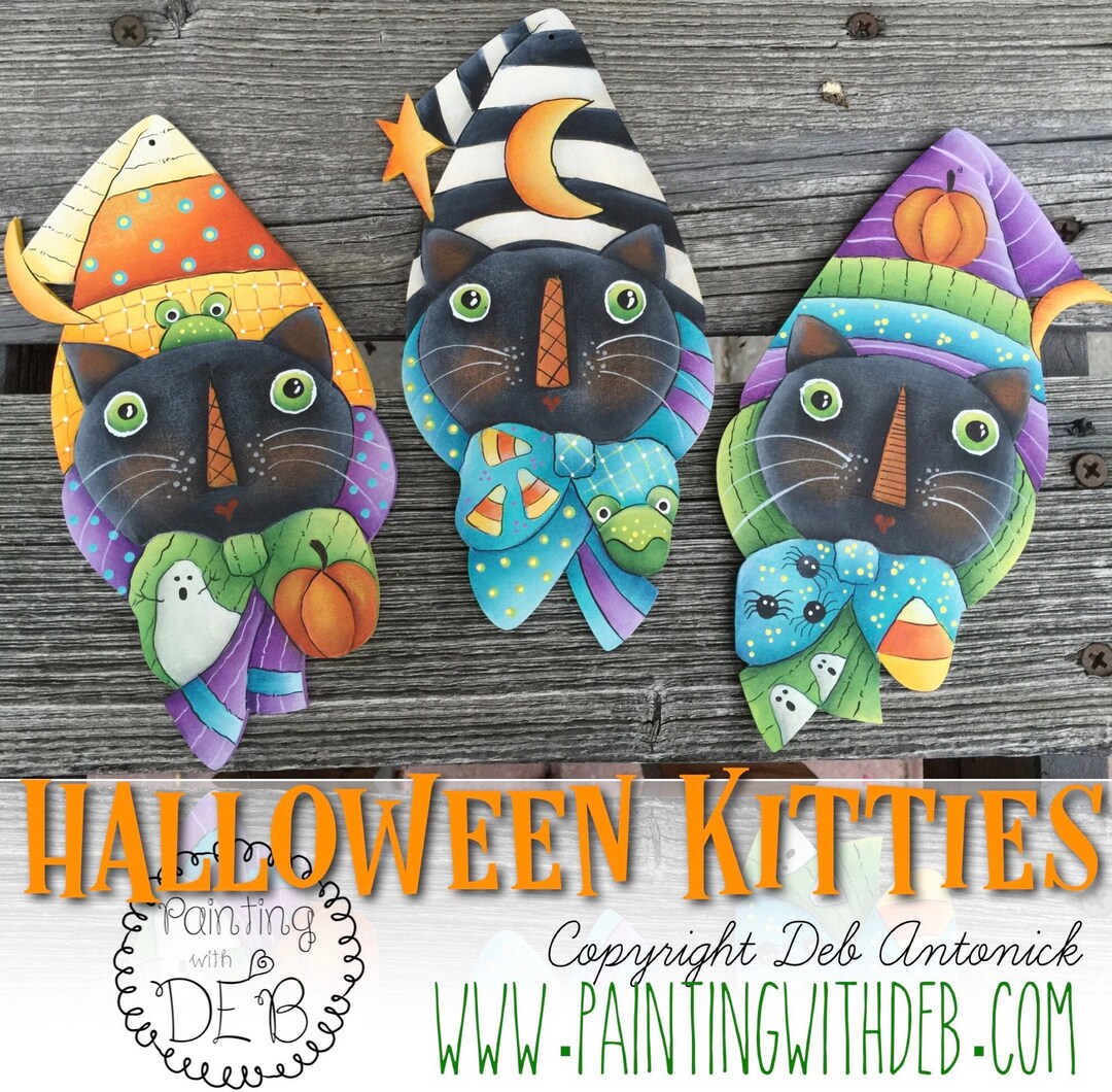 Halloweenie Kitties by Deb Antonick, Digital E Pattern - Etsy