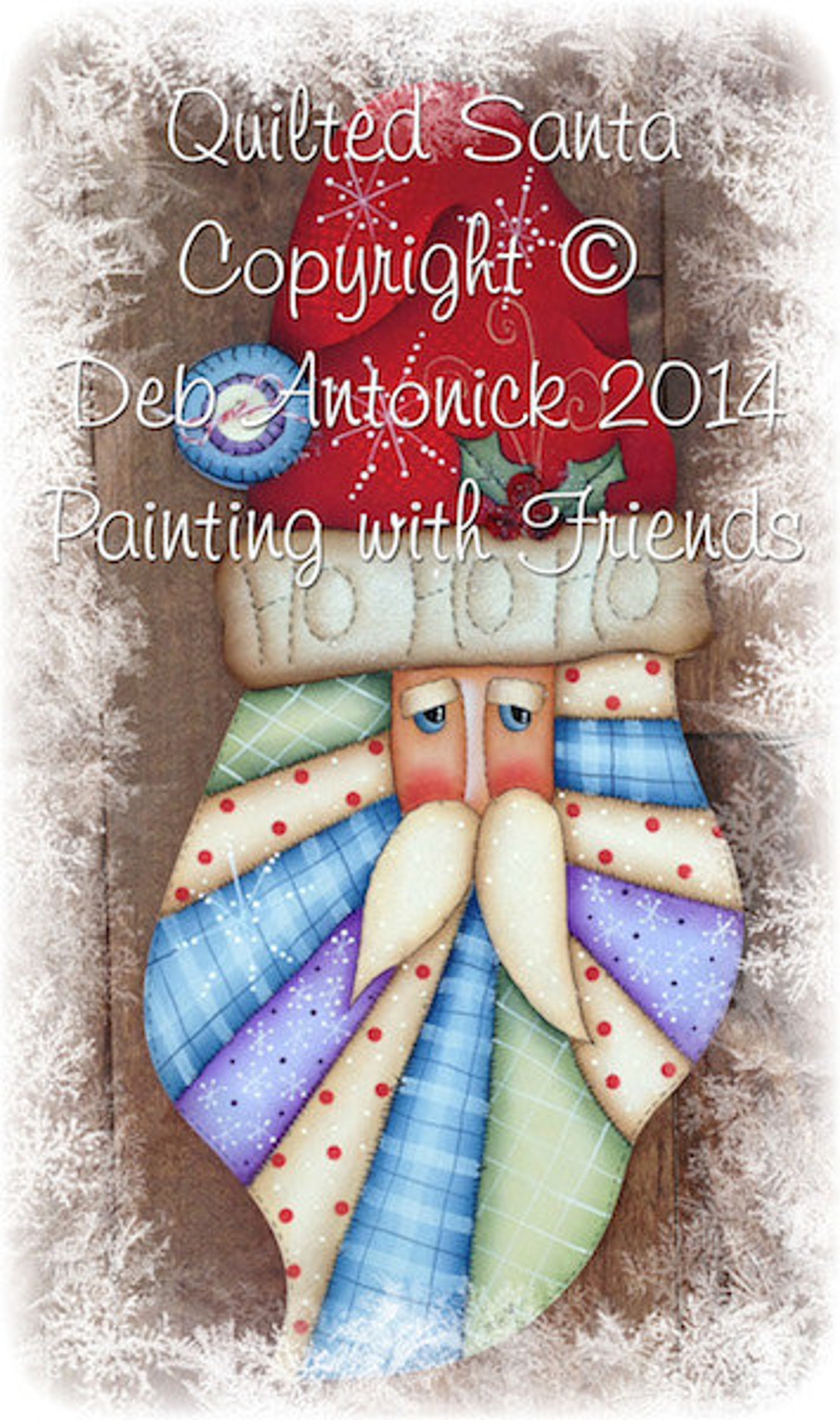 Quilted Santa by Deb Antonick, Digital Pattern Packet - Etsy