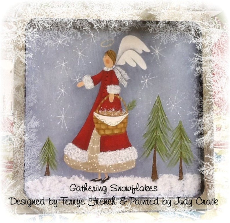 Gathering Flakes by Judy Craik, Painting With Friends E Pattern - Etsy