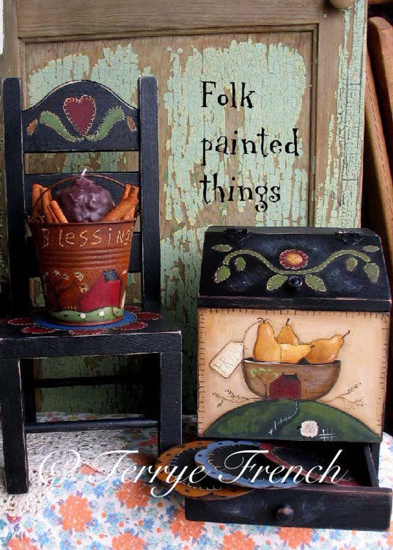 Folk Painted Things by Terrye French Email Pattern Packet - Etsy
