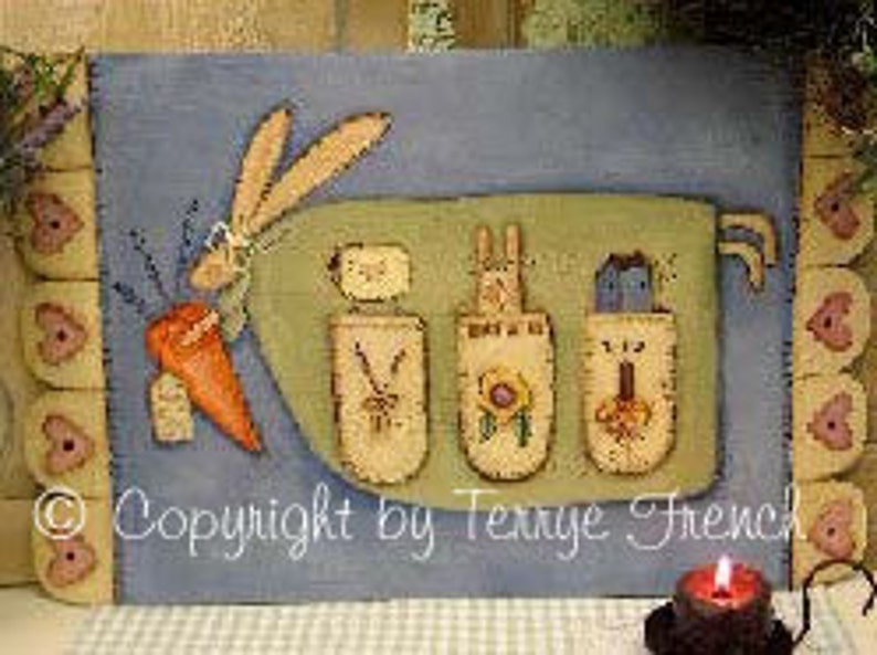 Bunny Floor Cloth by Terrye French, E-pattern - Etsy