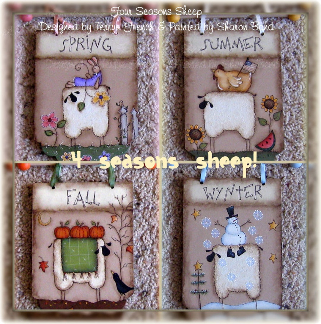 Four Season Sheep - Painted by Sharon Bond, Painting With Friends E ...