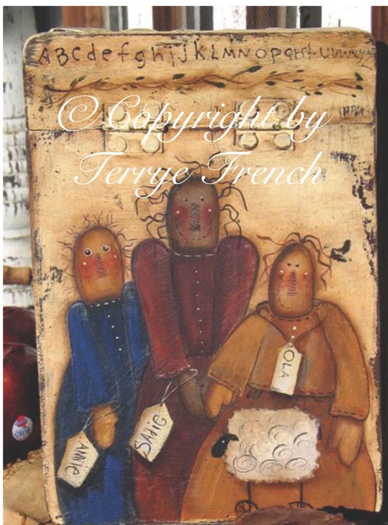 Folk Doll Gathering by Terrye French Email Pattern Packet - Etsy