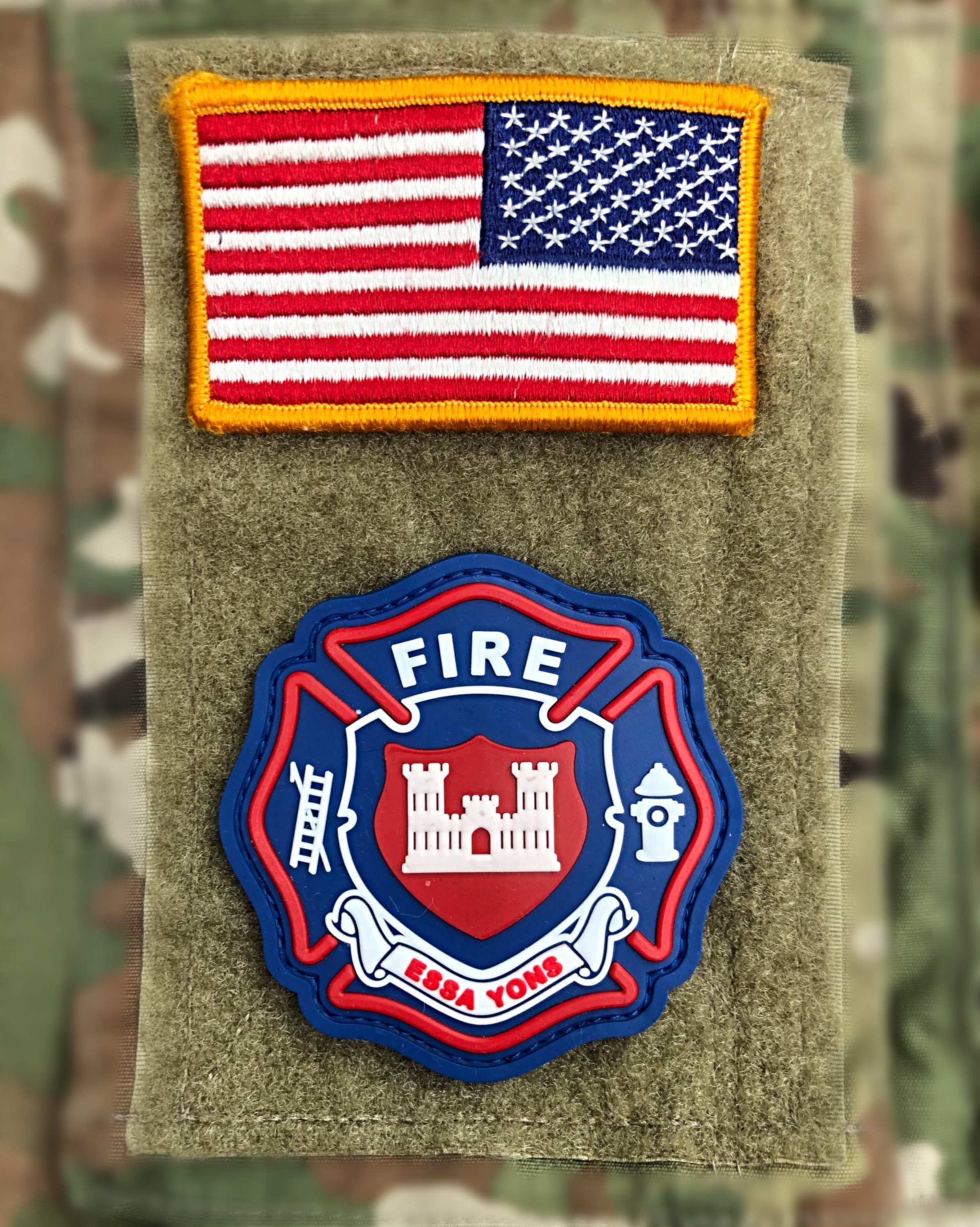 US ARMY Firefighter PVC Morale Patch (12M) — Wiener Tactical