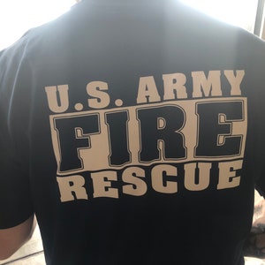 US Army FIRE Rescue 12M Firefighter Shirt - Etsy