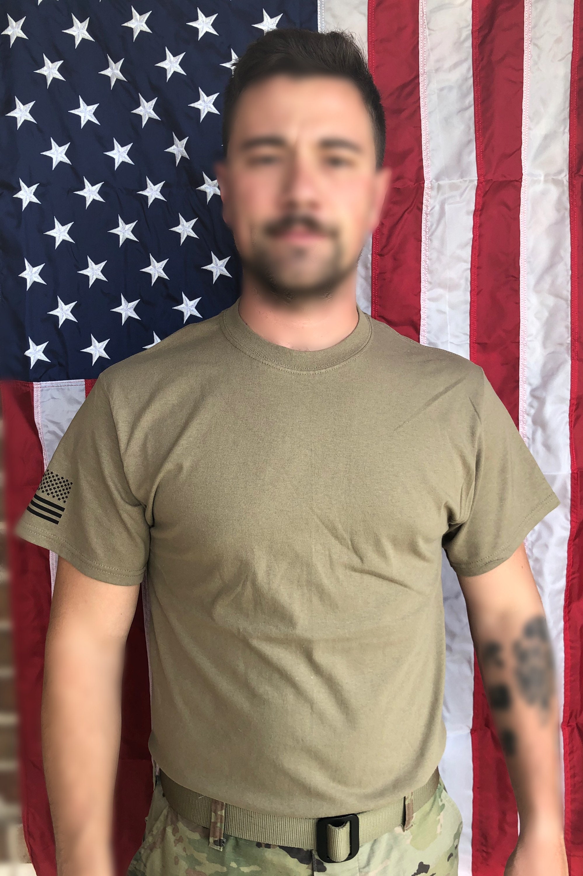 ARMY OCP Undershirt With Flag - AR 670-1 - (Coyote) — Wiener Tactical