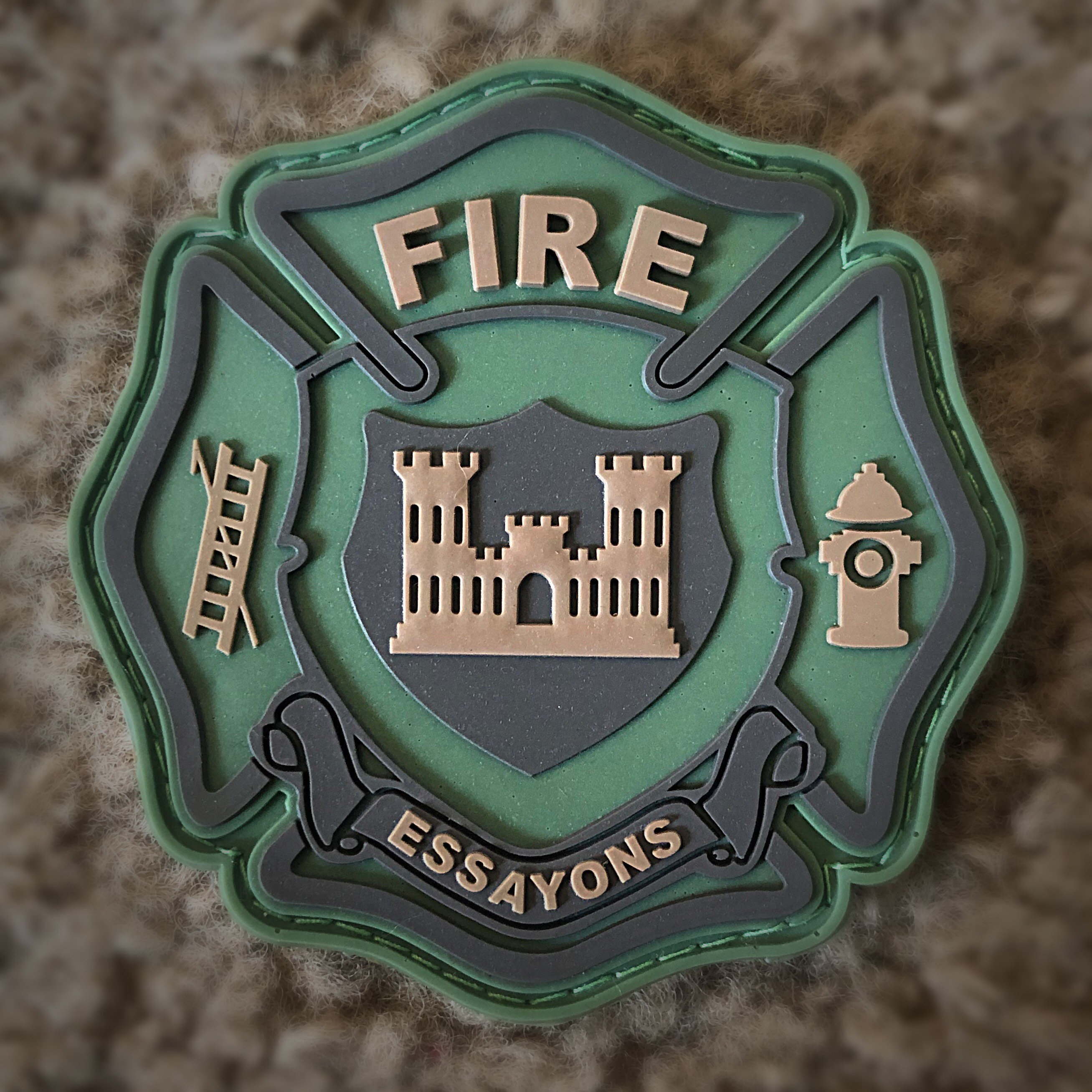 US ARMY Firefighter PVC Morale Patch (12M) — Wiener Tactical