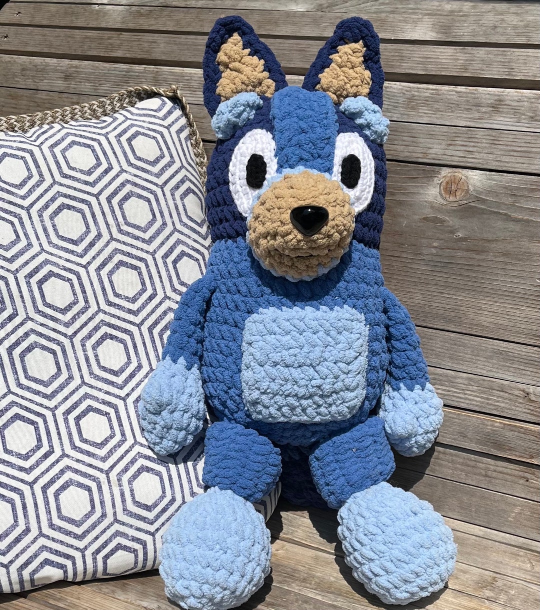 Crochet Blue Heeler Pup. Blue Heeler Stuffed Animal Bingo. Puppy ...